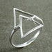 Triangle Ring, Sterling Silver, Spike Ring, Chevron Ring, Peak Ring ...