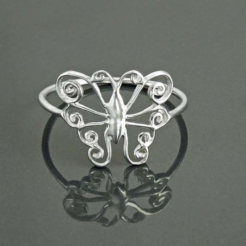 Butterfly Ring - Etsy