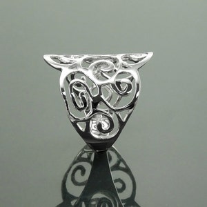 Scroll Filigree Ring, Sterling Silver, Scrolls Design Ring, Spirals ...