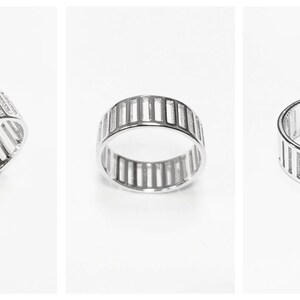 Ladder Band Ring, Sterling Silver, Modern Open Lace, Openwork ...