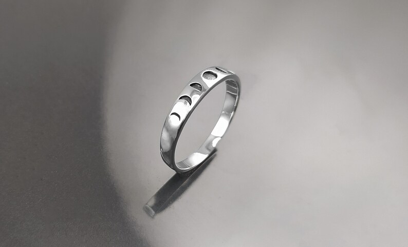 Phases of Moon Ring Sterling Silver Astronomical Lunar | Etsy