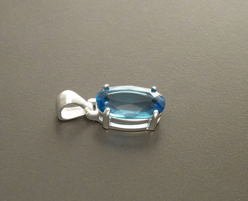 Pendentif pierre bleu argent 925 bijou classique en pierre | Etsy