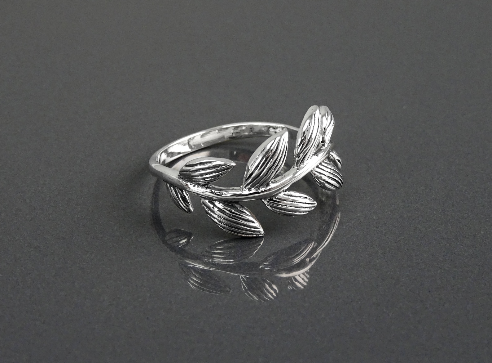 Laurel Leaf Ring Sterling Silver Laurel Branch Ring Leaves - Etsy