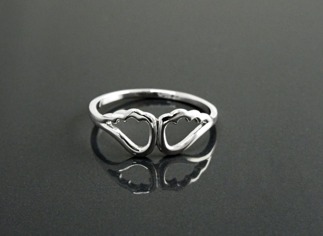 Dainty Wings Ring, Sterling Silver, Angel Wing Ring, Angels Jewelry ...