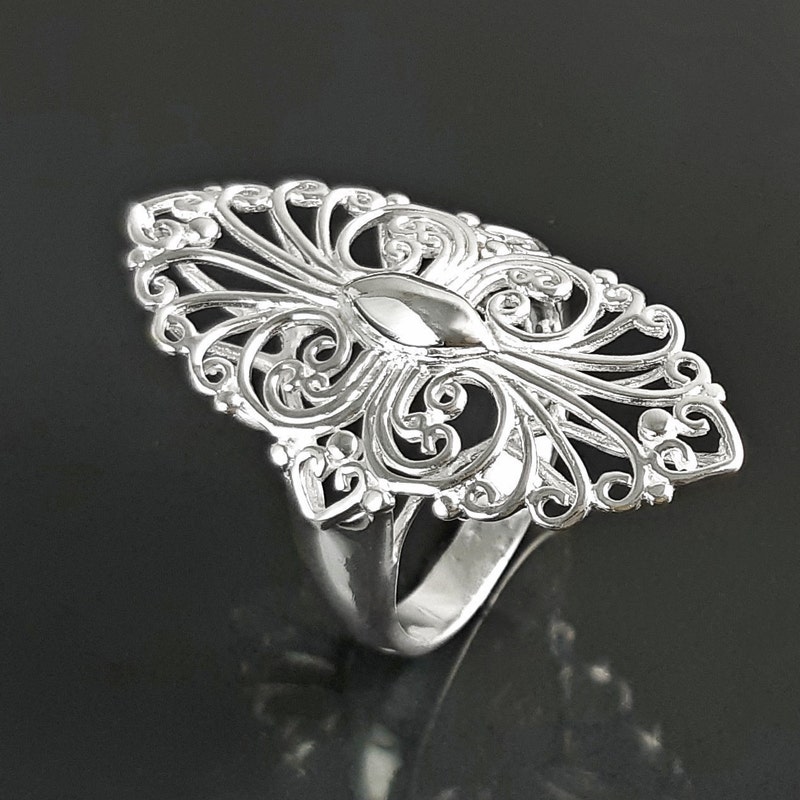 Silver Filigree - Etsy