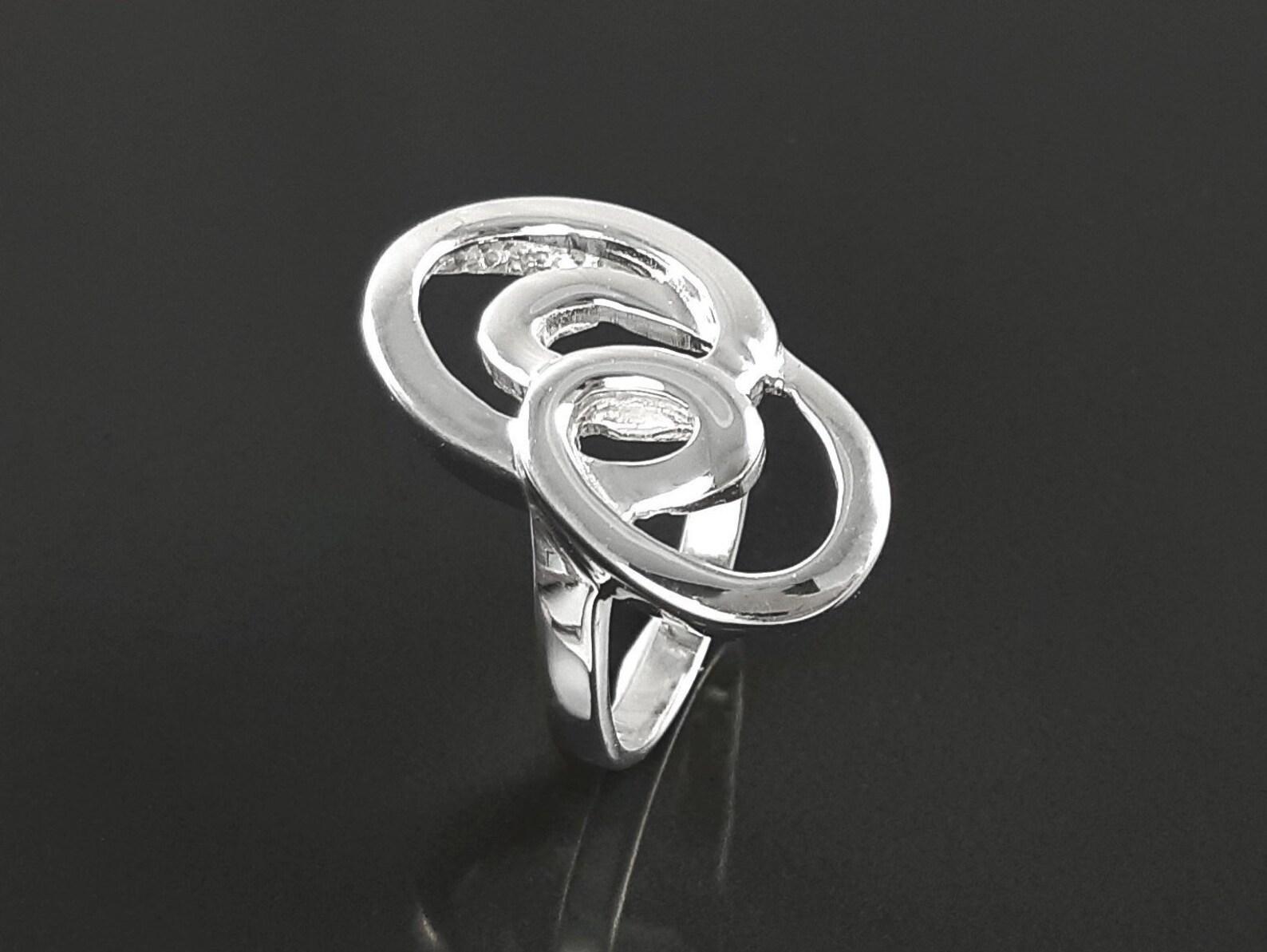 Spiral Ring Sterling Silver Hand Forged Infinity Ring - Etsy