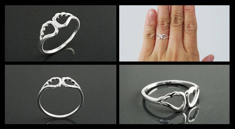 Dainty Wings Ring Sterling Silver Angel Wing Ring Angels | Etsy