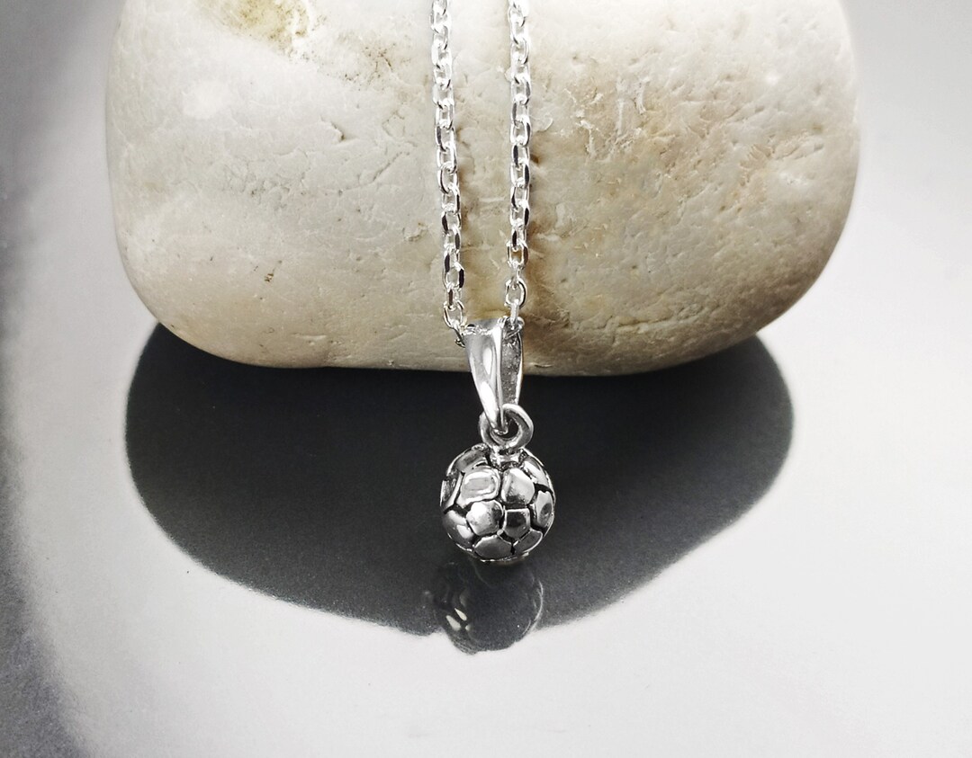 Football Ball Pendant, Sterling Silver, Soccer Fan Jewelry, Footballer ...