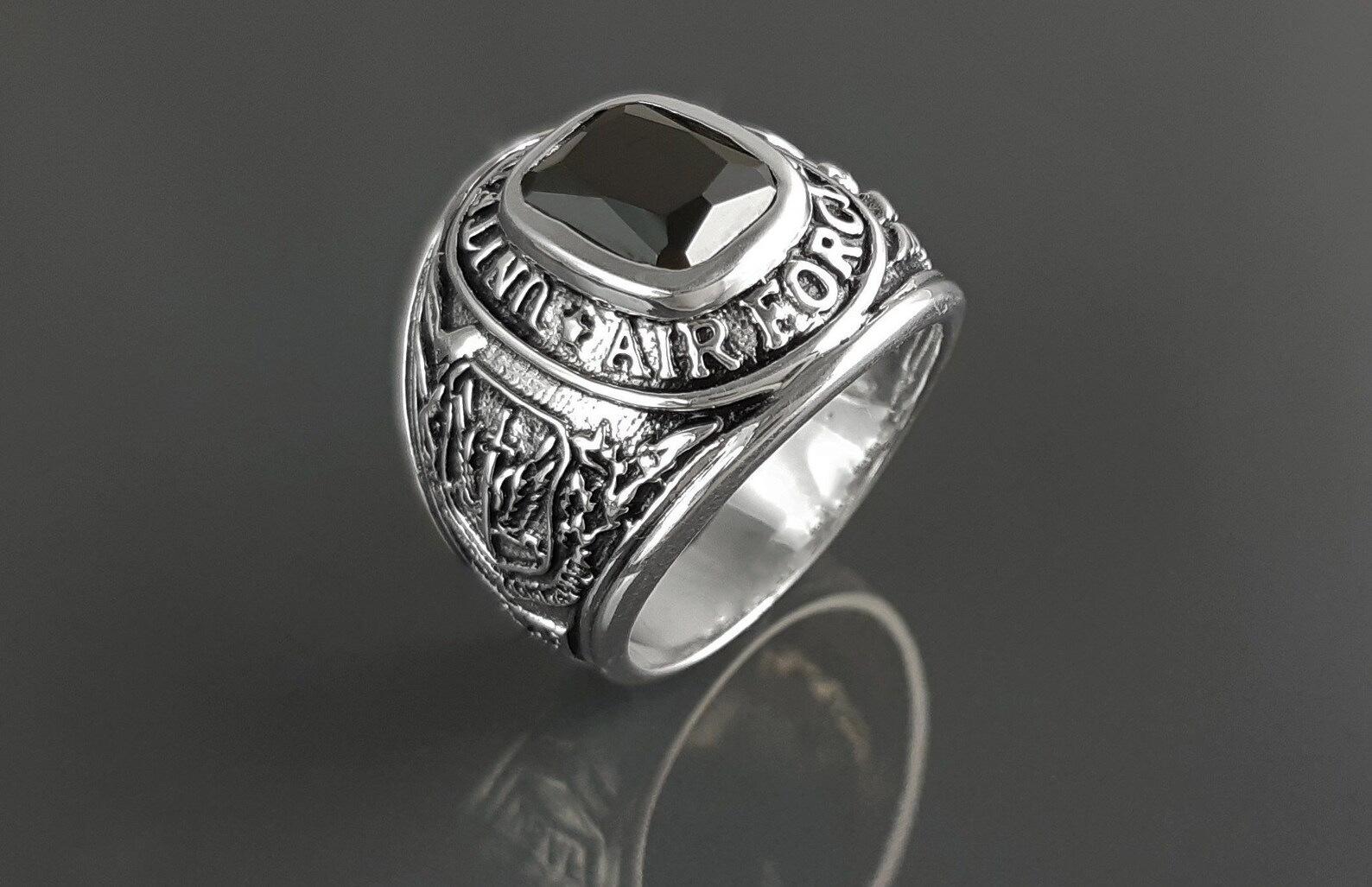 American Men Ring US Air Force Ring Sterling Silver 925 US - Etsy