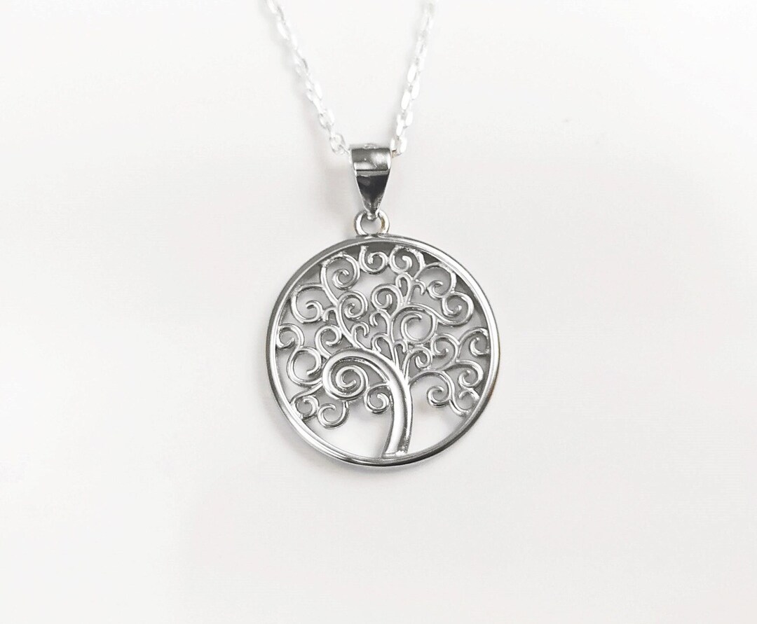 Tree of Life Necklace, Sterling Silver, Filigree Necklace, Nature ...