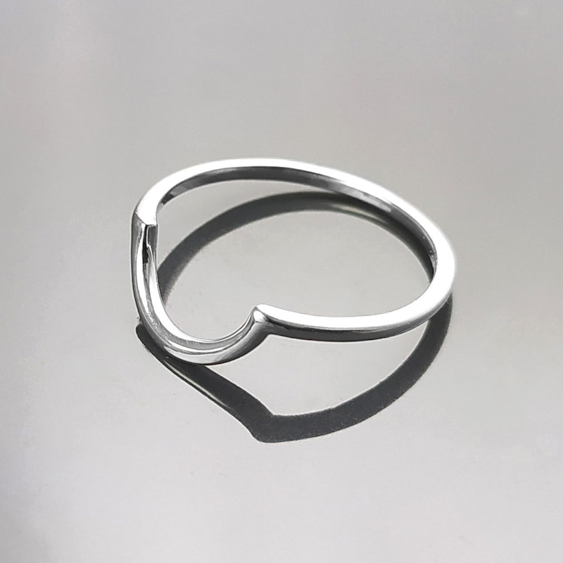 Half Circle Ring - Etsy