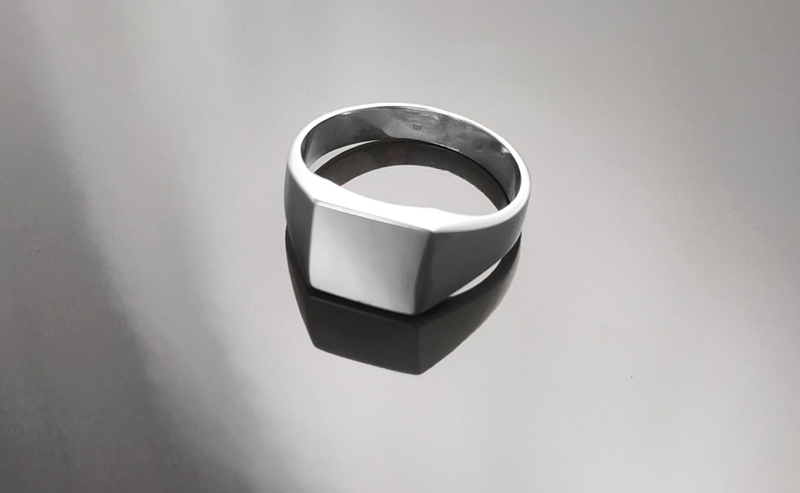 Signet Ring Sterling Silver Classic Mens Signet Ring Men | Etsy