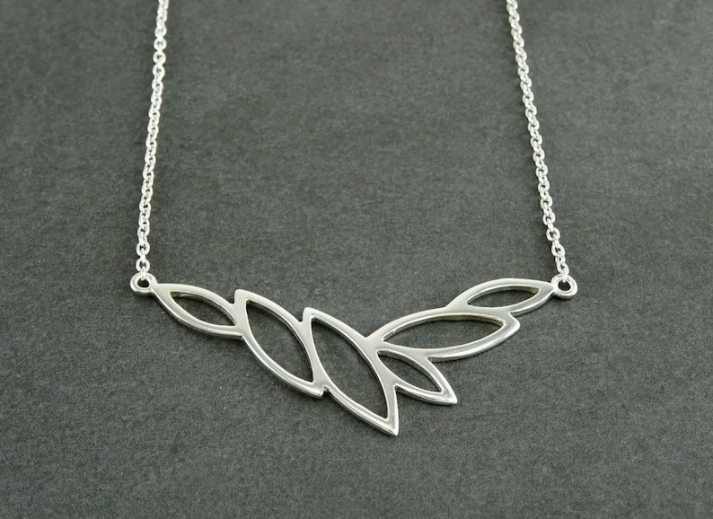 Leaves Collar Sterling Silver 925 Horizontal Leaf Skeleton - Etsy