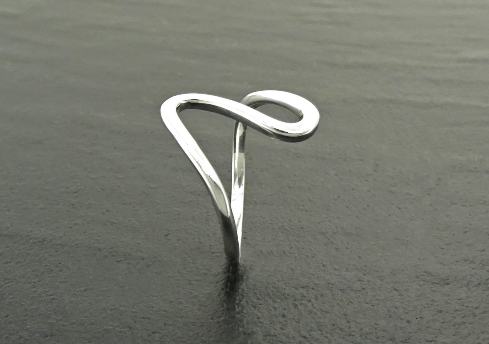Large Wave Ring Sterling Silver Wavy Large Ring Popular - Etsy
