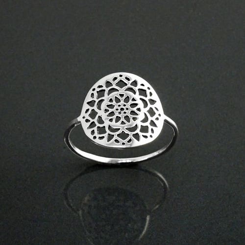 Flower of Life Ring Seed of Life Mandala Ring Sacred - Etsy