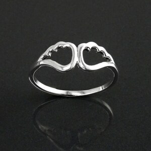 Dainty Wings Ring, Sterling Silver, Angel Wing Ring, Angels Jewelry ...
