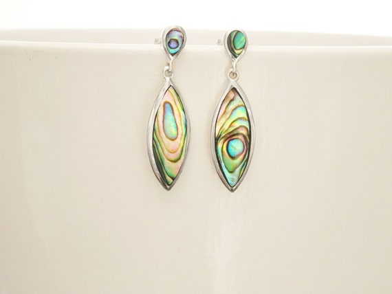 Paua Shell Earrings Paua Shell Jewelry Abalone Earrings - Etsy