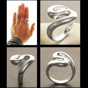 Sterling Squiggle Ring - "s" Ring, Zigzag Ring - Sterling Silver Ring ...