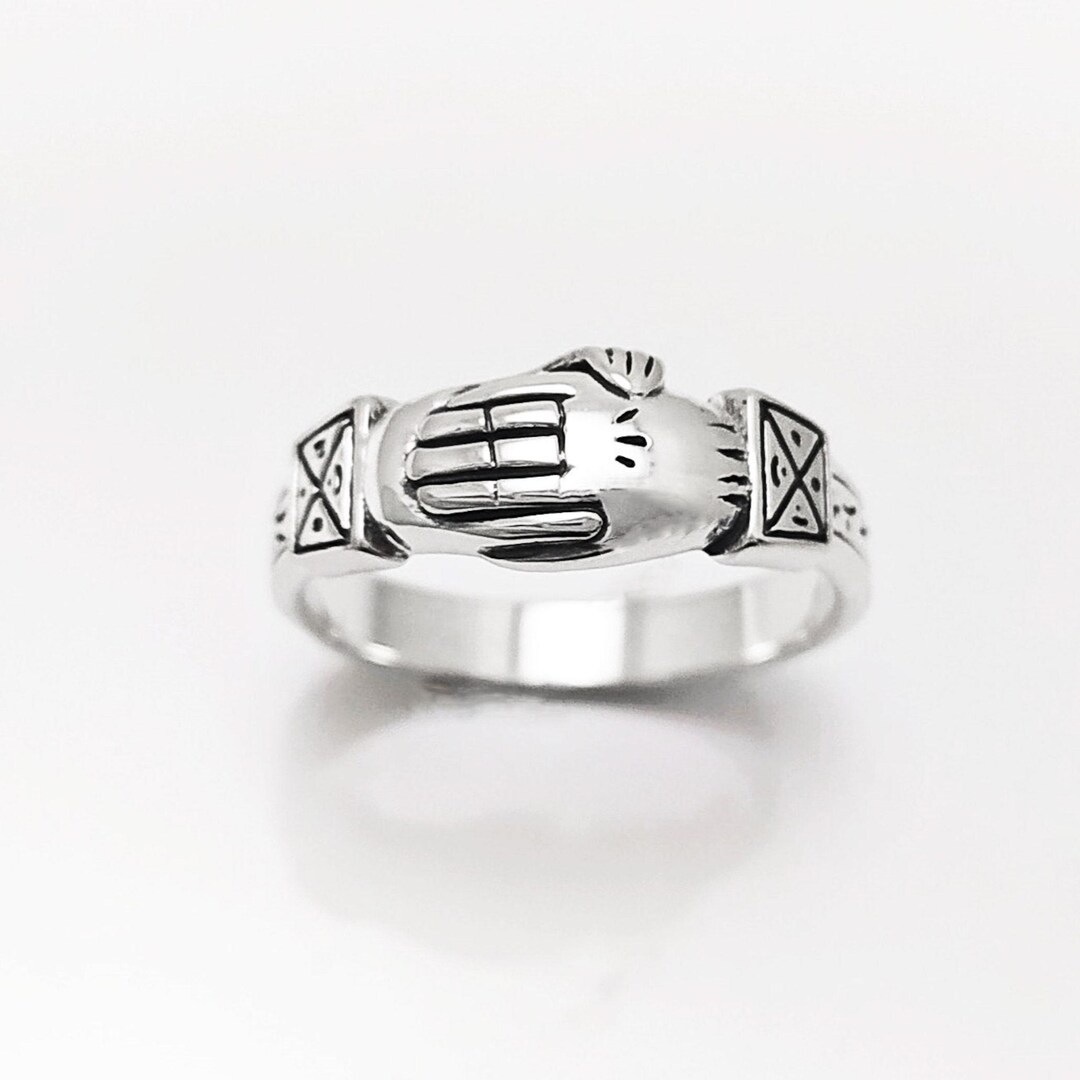 Fede Band Ring Silver 925, Original Symbol of Loyalty, Strength ...