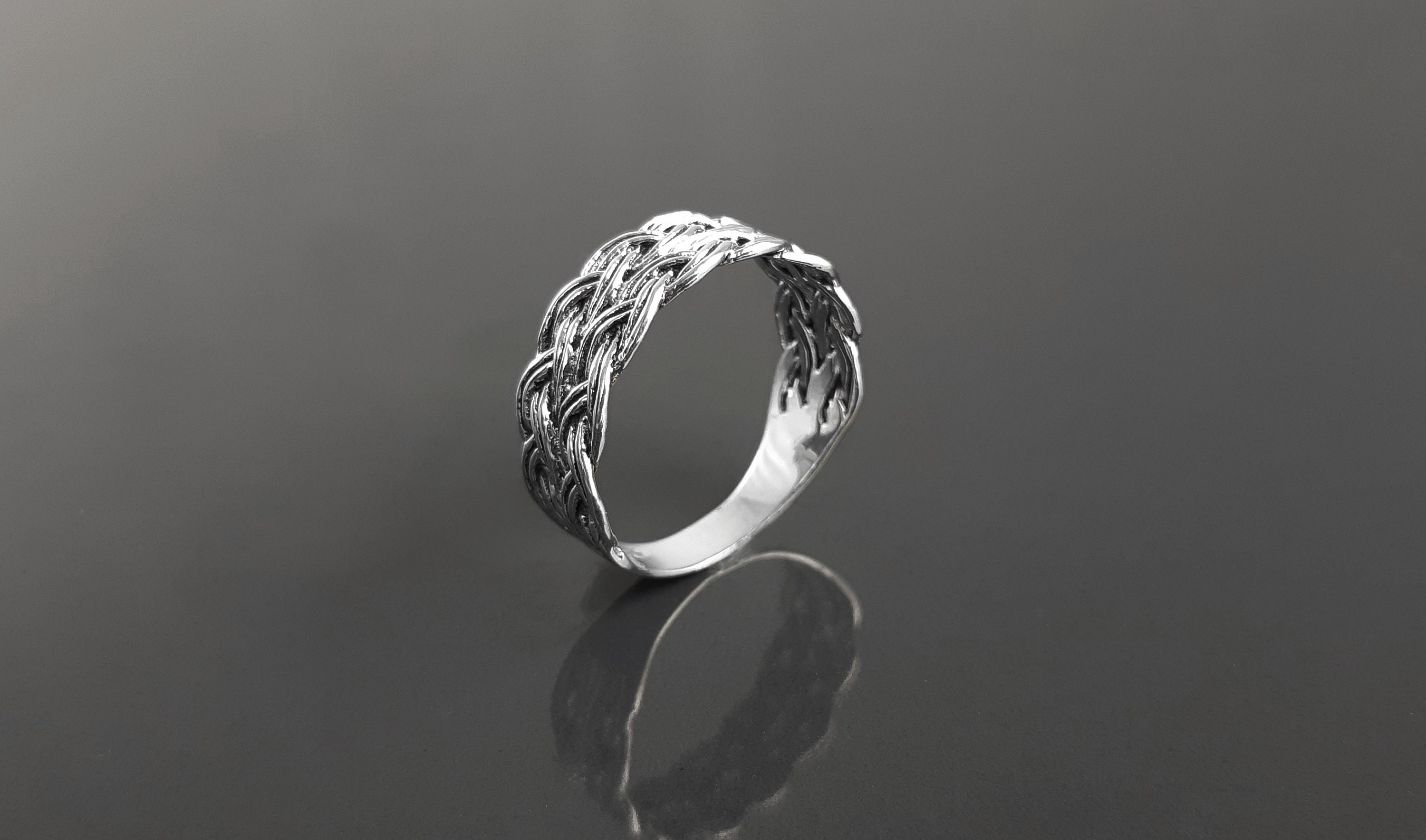 Celtic Ring, Plain Silver Ring, Silver Men Ring, Large Ring, Silver ...