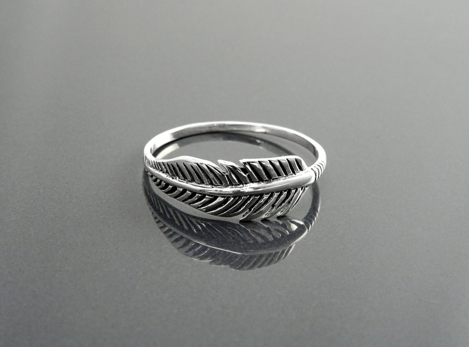 Sterling Feather Ring Sterling Silver 925 Native Inspired - Etsy