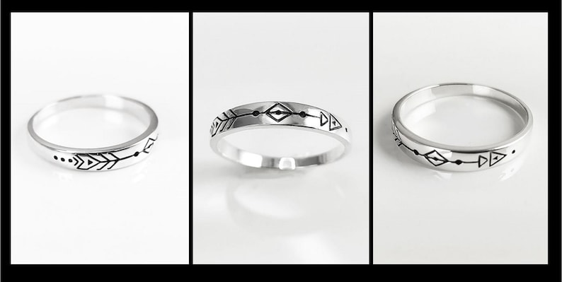 Forward Arrow Ring, Sterling Silver 925, Moving Forward Tattoo Engraved ...