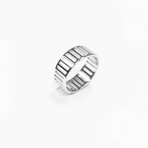 Ladder Band Ring, Sterling Silver, Modern Open Lace, Openwork ...