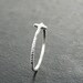 Side Cross Ring - Sterling Cross Ring - Stacking Rings - Sideway Cross ...