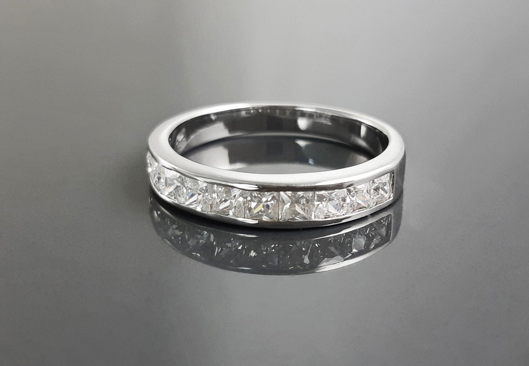 Half Eternity Ring, Third Eternity Band, White Clear Stones (cz ...
