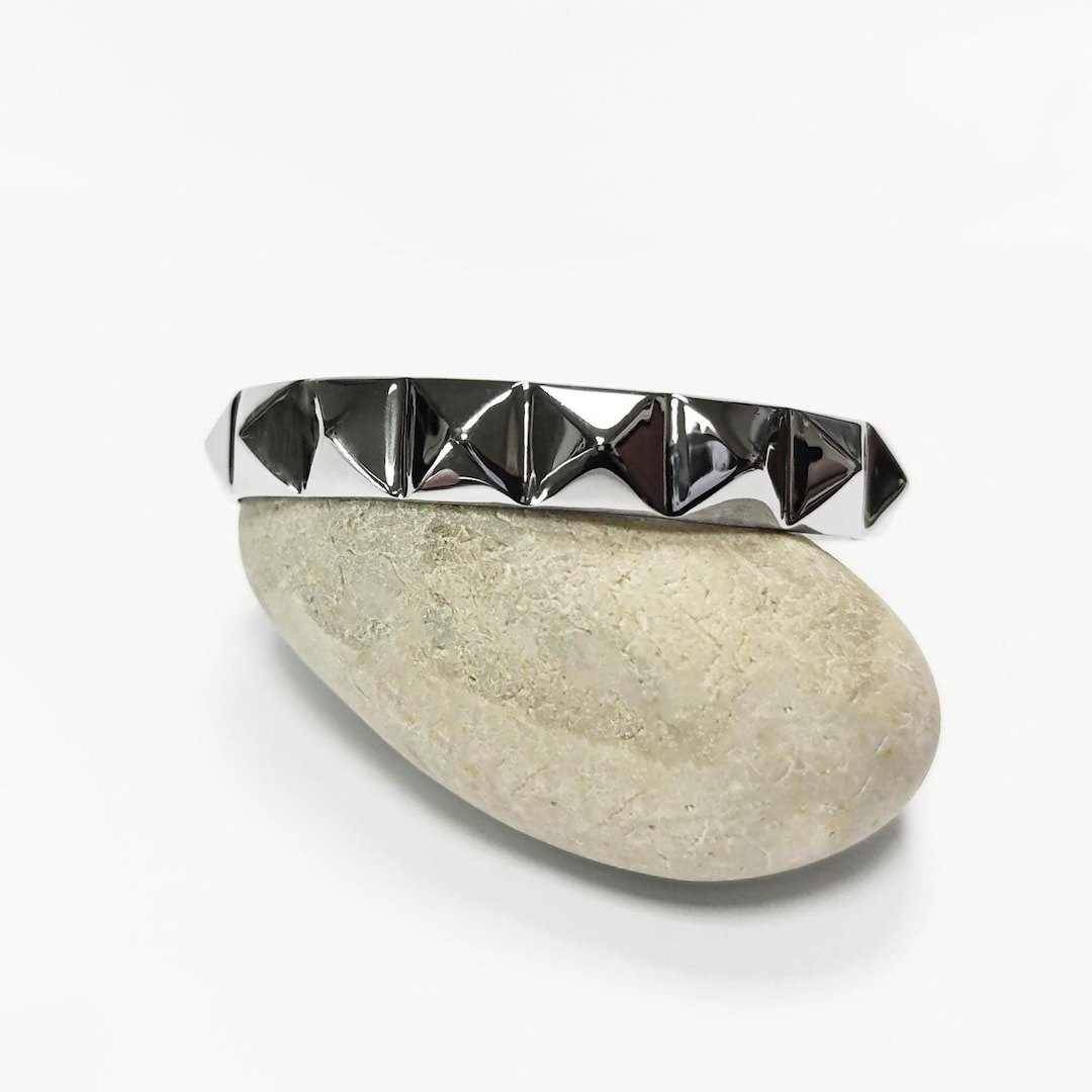 Stainless Steel Pyramid Stud Cuff Bracelet • 80s Punk Style - Etsy Canada