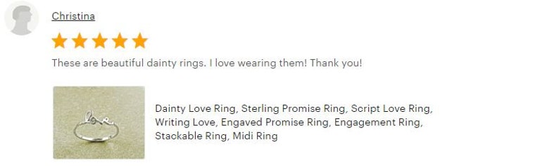 Love Ring Sterling Ring Dainty Engraved Writing Script Love | Etsy
