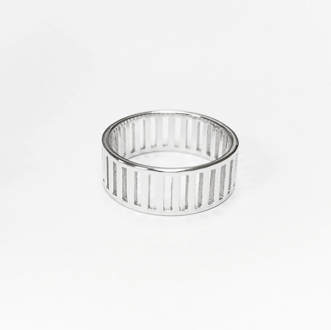 Ladder Band Ring, Sterling Silver, Modern Open Lace, Openwork ...