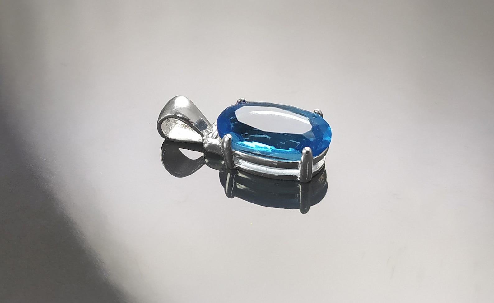 Pendentif pierre bleu argent 925 bijou classique en pierre - Etsy France