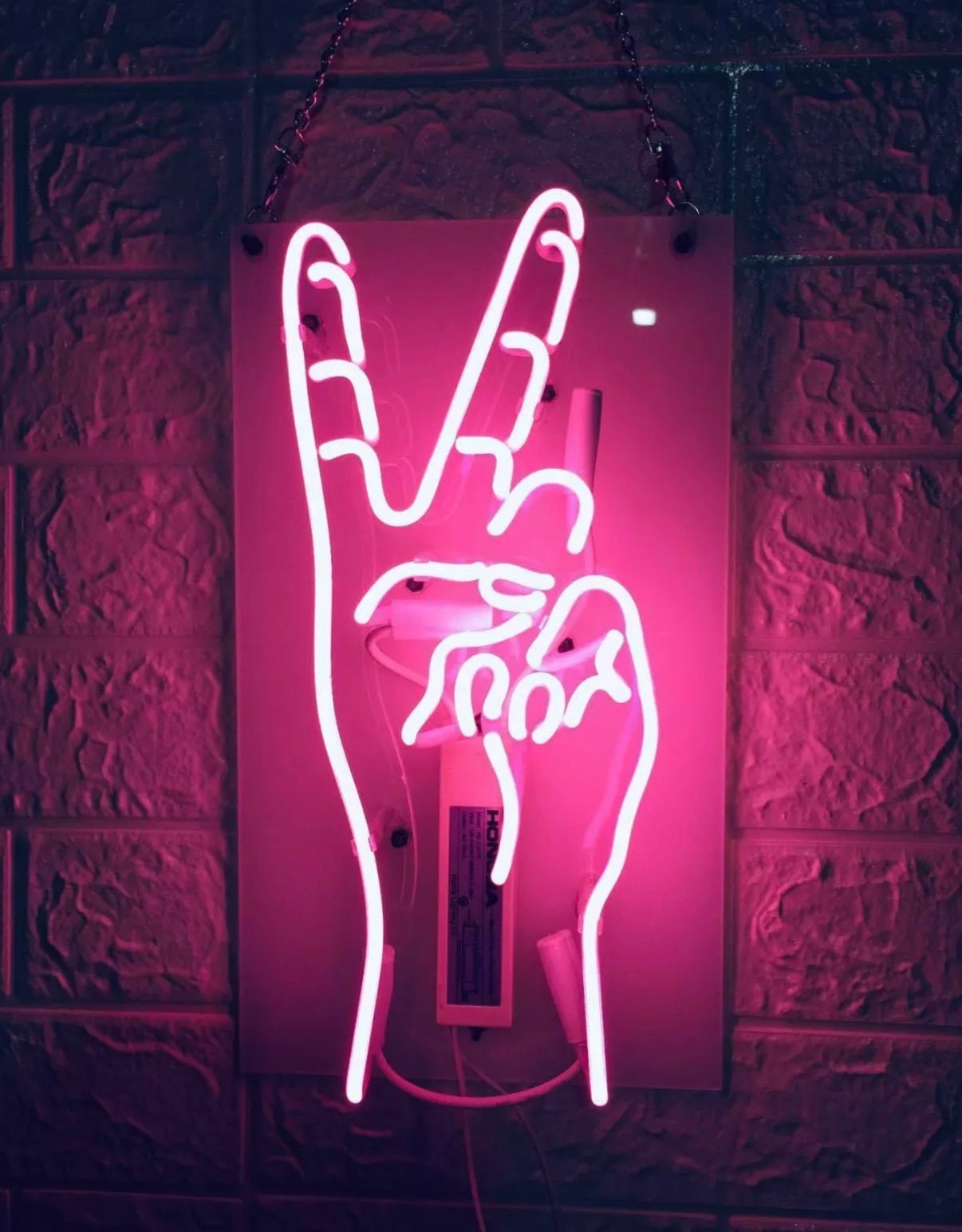 Hot Pink Peace Sign