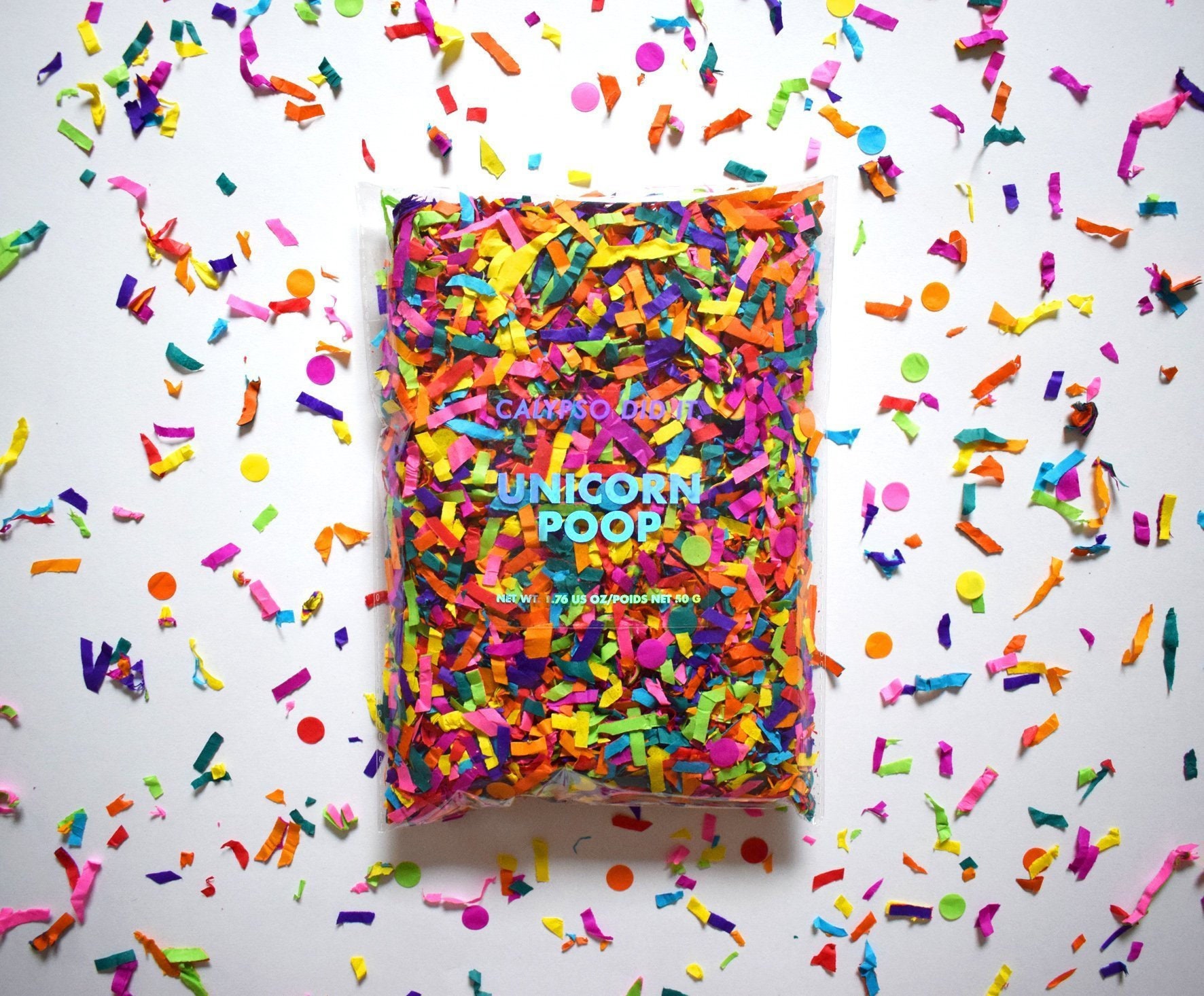 Unicorn Poop Confetti Biodegradable Rainbow Confetti | Etsy