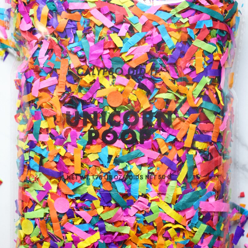 Unicorn Poop Confetti Biodegradable Rainbow Confetti | Etsy UK