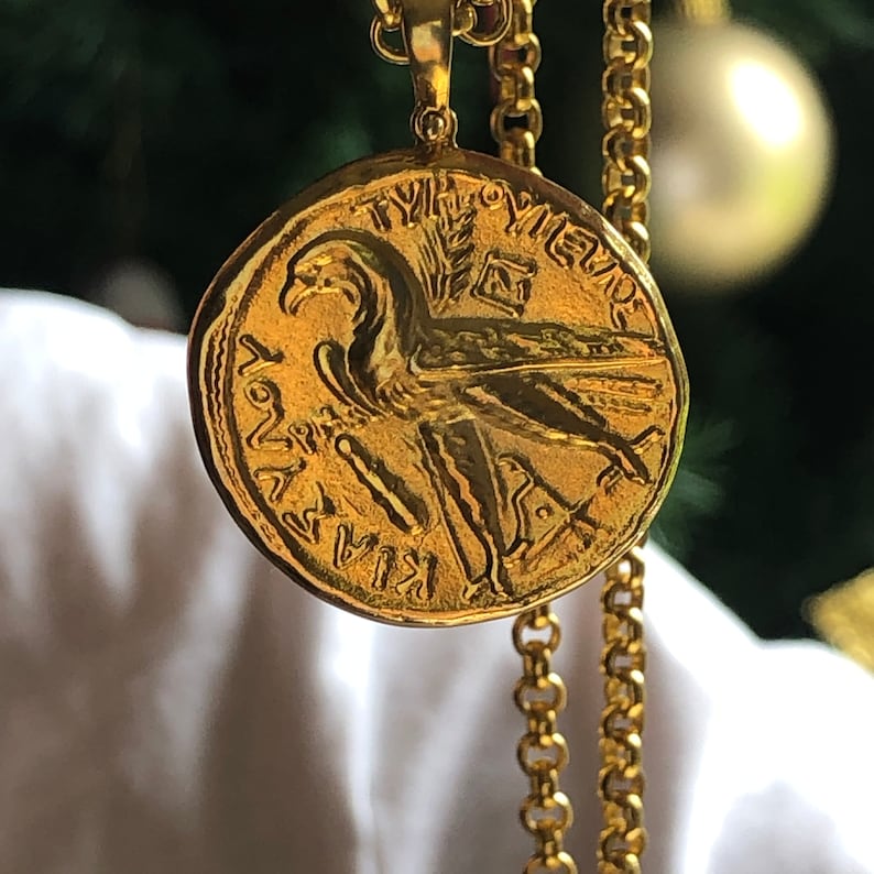 Gold the Famous Judas Shekel in 18K Yellow Solid Gold Jewish | Etsy