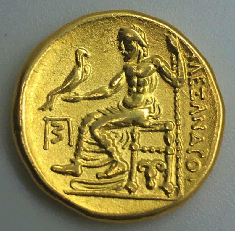 24K Gold plate Greece Greek Alexander The Great Drachm Ancient | Etsy