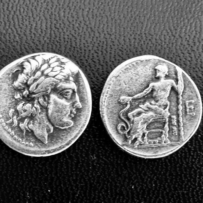 Ancient Coin With a Snake - Etsy