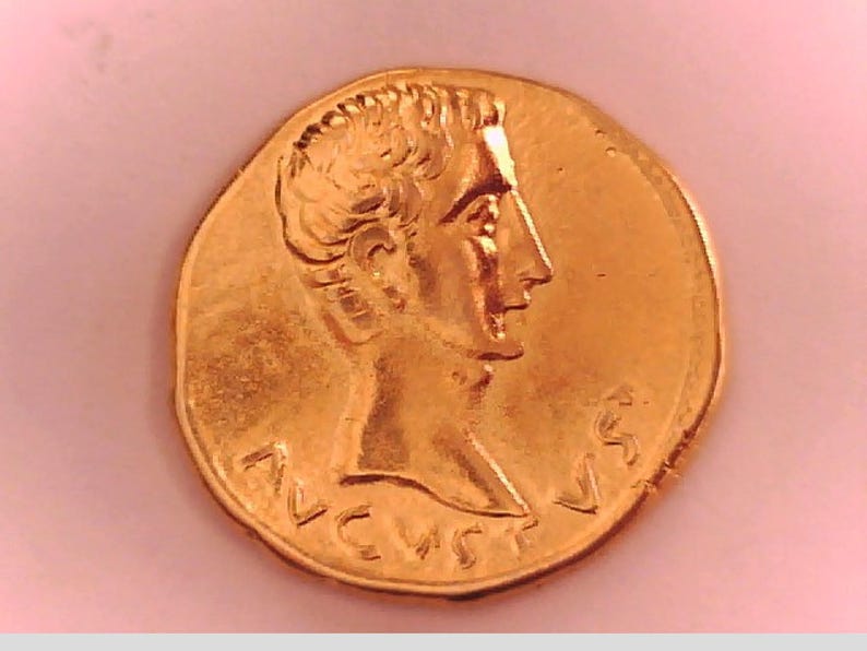 24K Gold Plate Italy Roman Empire Imperial Emperor Augustus | Etsy