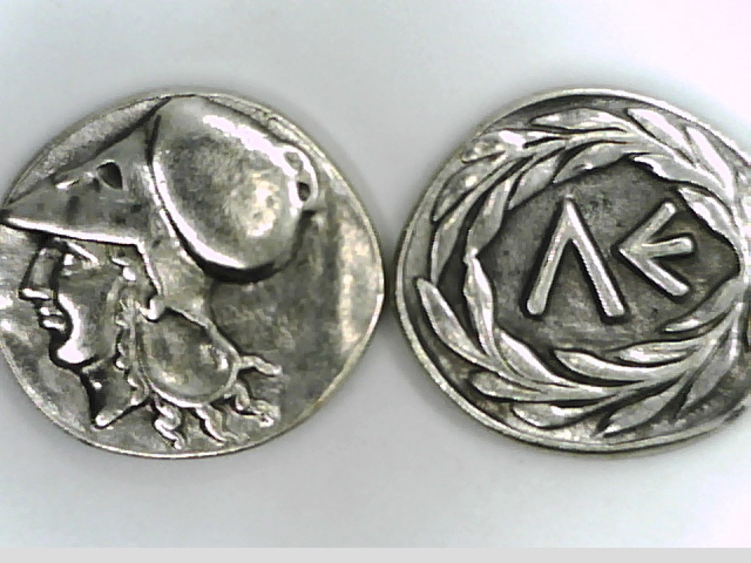 Greece Greek Sparta Leonidas Fantasy Coin Depicting Athena and a Wreath ...
