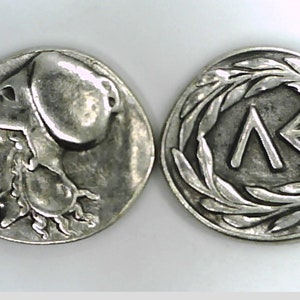 Greece Greek Sparta Leonidas Fantasy Coin Depicting Athena and a Wreath ...