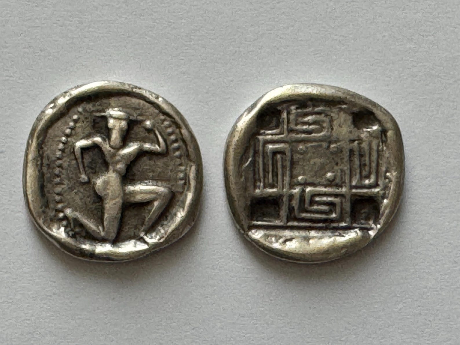Greece Greek Crete King Minos Knossos Minotaur Labyrinth Stater Silver ...
