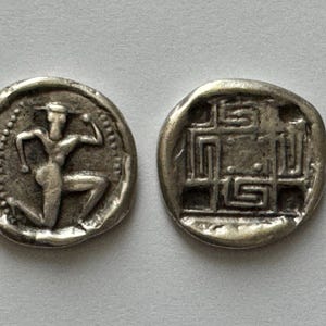Greece Greek Crete King Minos Knossos Minotaur Labyrinth Stater Silver ...