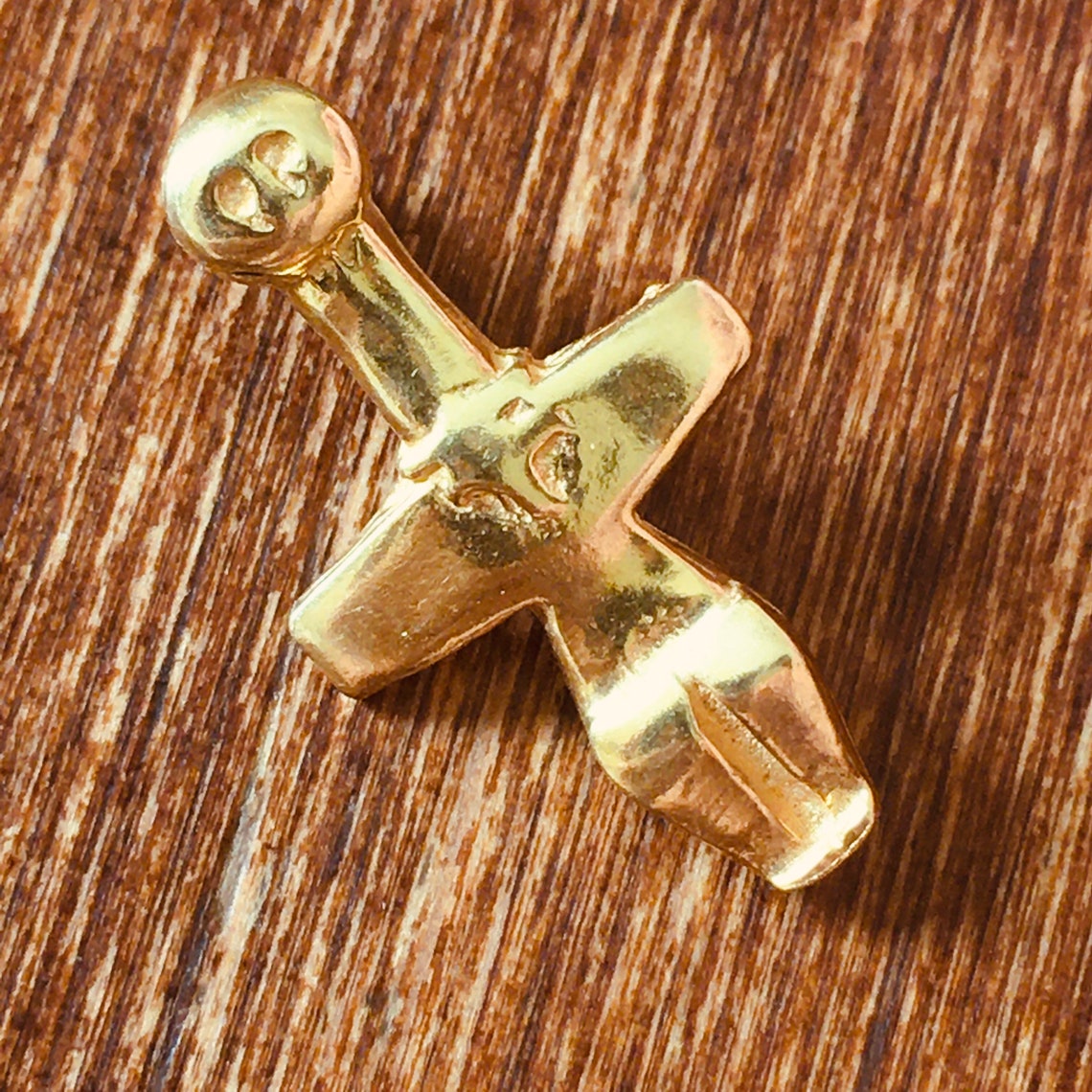 24K Gold Plated Cross Like Ancient Fertility Idol Pomos Cyprus in ...