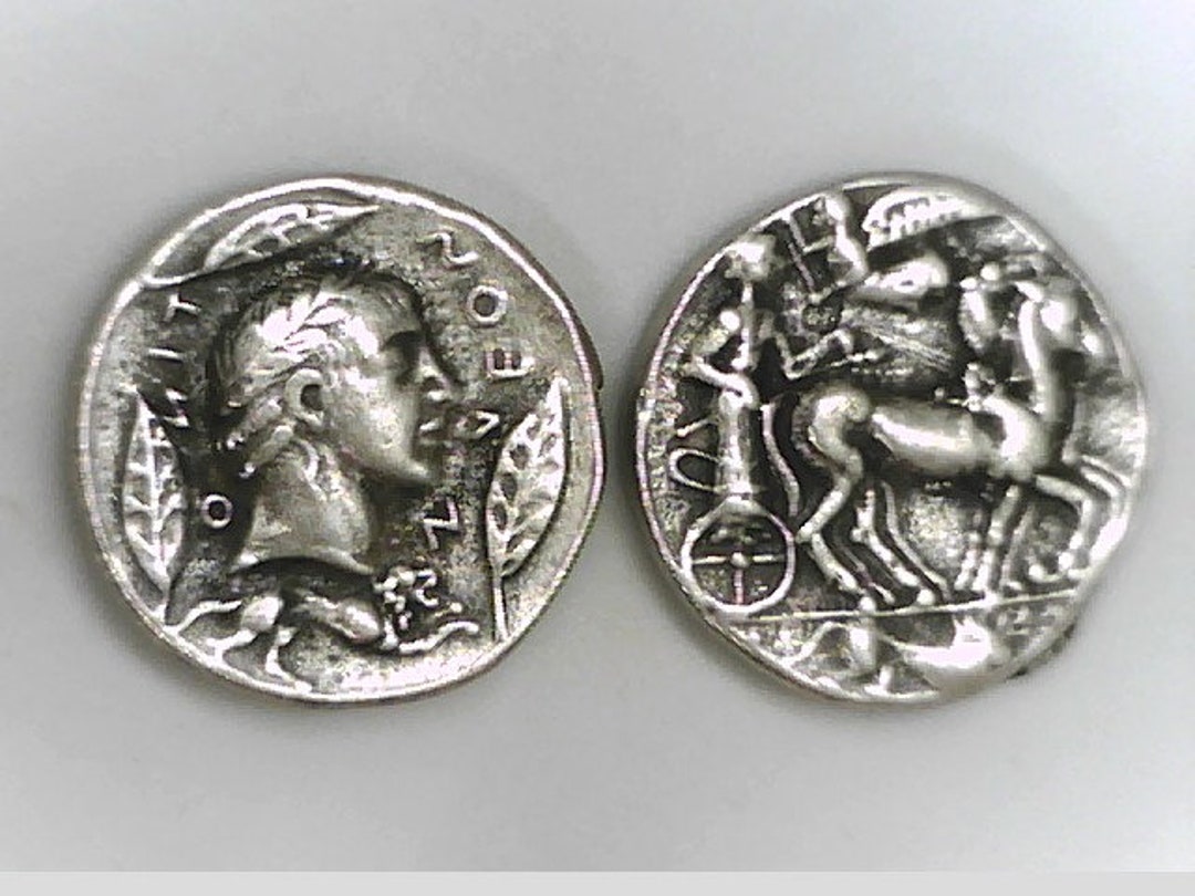 Greece Greek Italy Italia Sicily Leontini Tetradrachm Arethusa Chariot ...