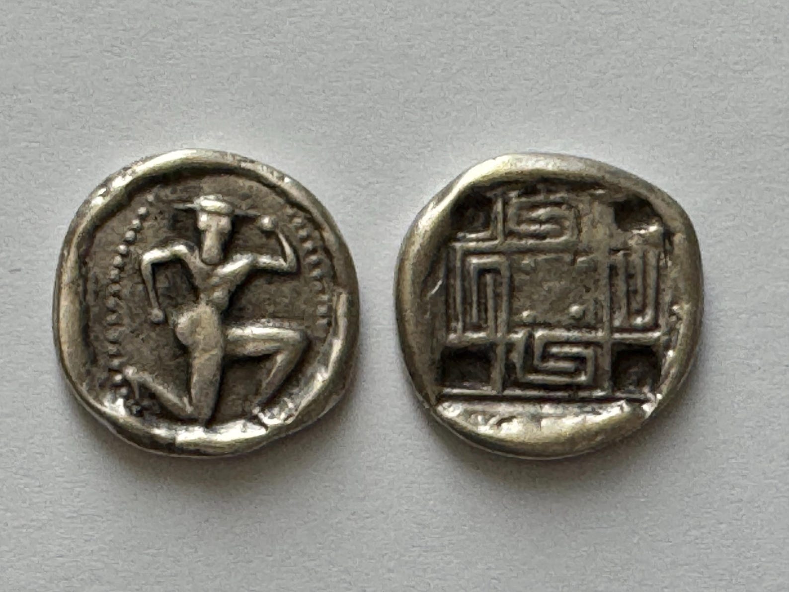 Greece Greek Crete King Minos Knossos Minotaur Labyrinth Stater Silver ...