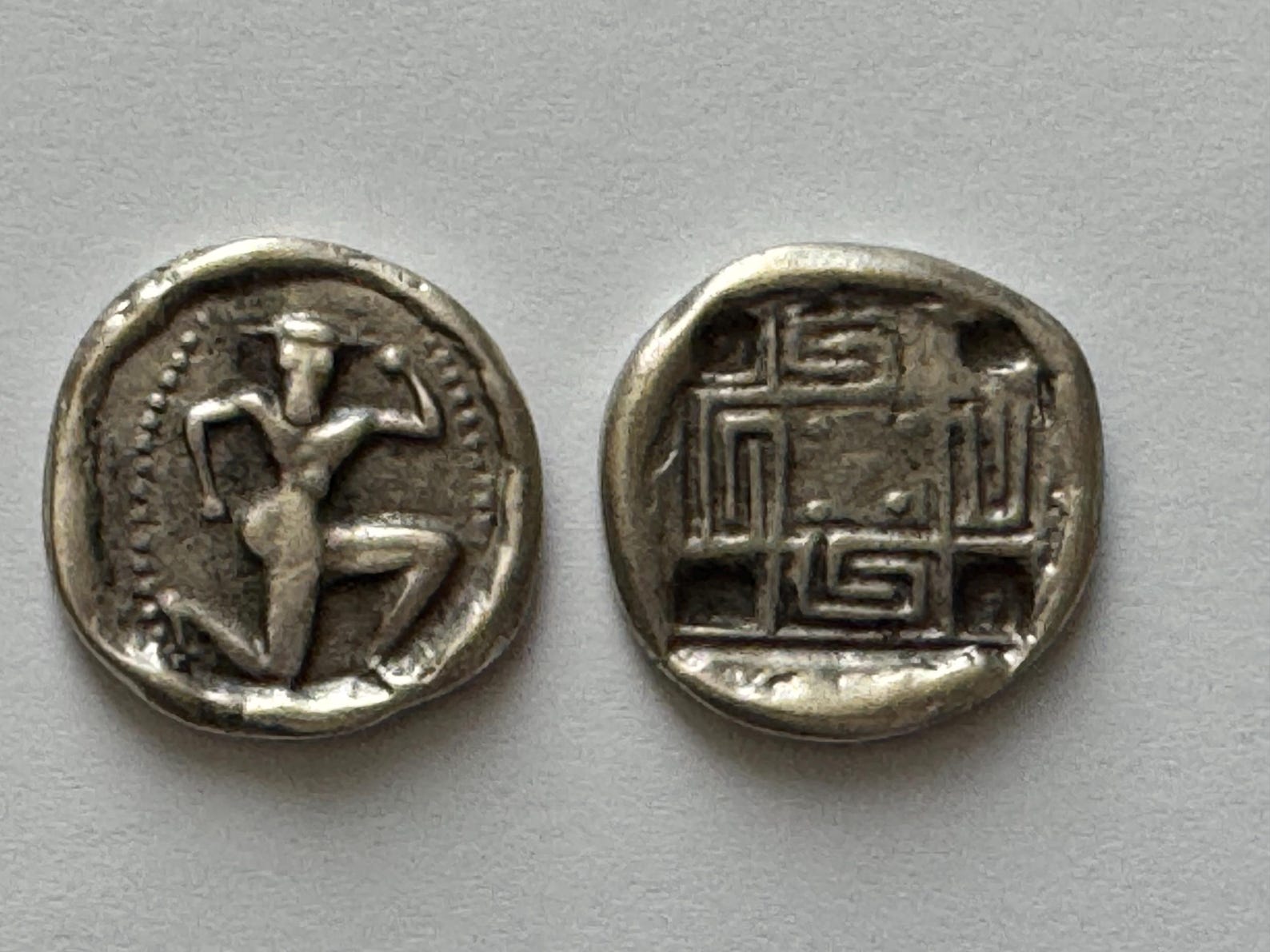 Greece Greek Crete King Minos Knossos Minotaur Labyrinth Stater Silver ...