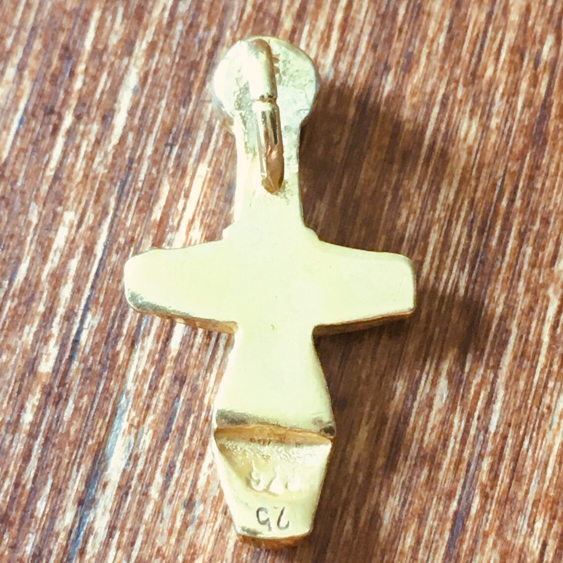 24K Gold Plated Cross Like Ancient Fertility Idol Pomos Cyprus in ...