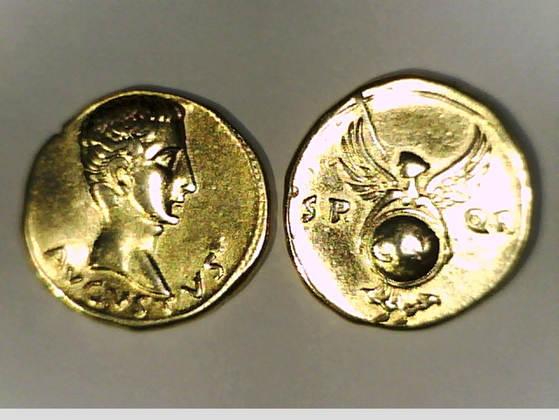 24K Gold Plate Italy Roman Empire Imperial Emperor Augustus | Etsy